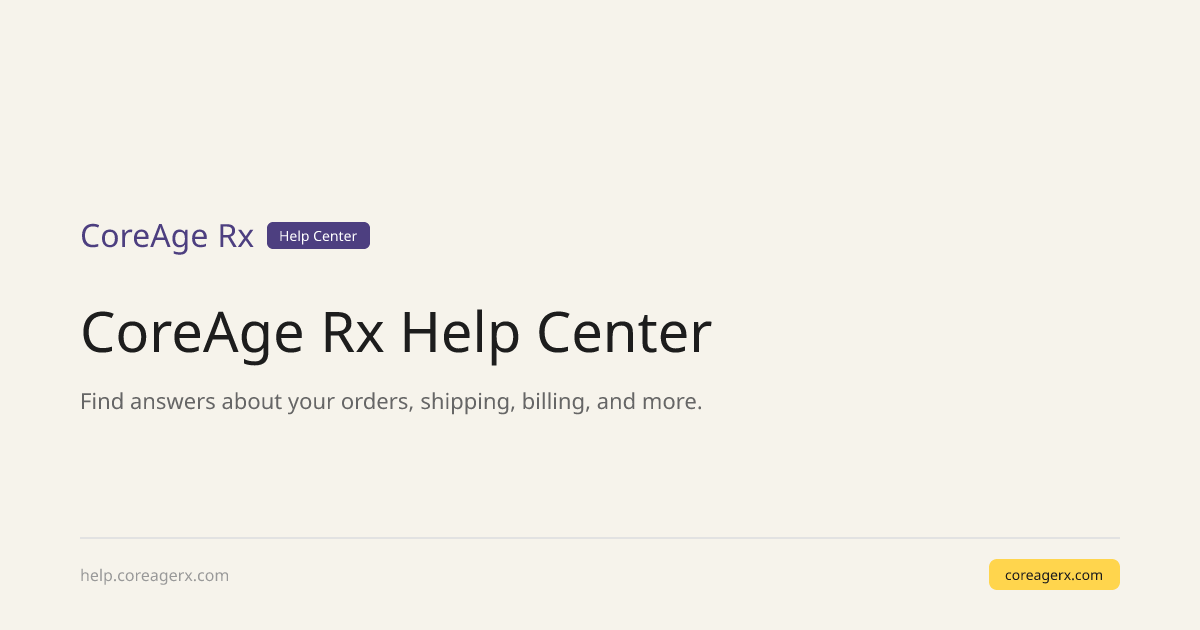 How to Log Into Your Member Portal — CoreAge Rx Help Center